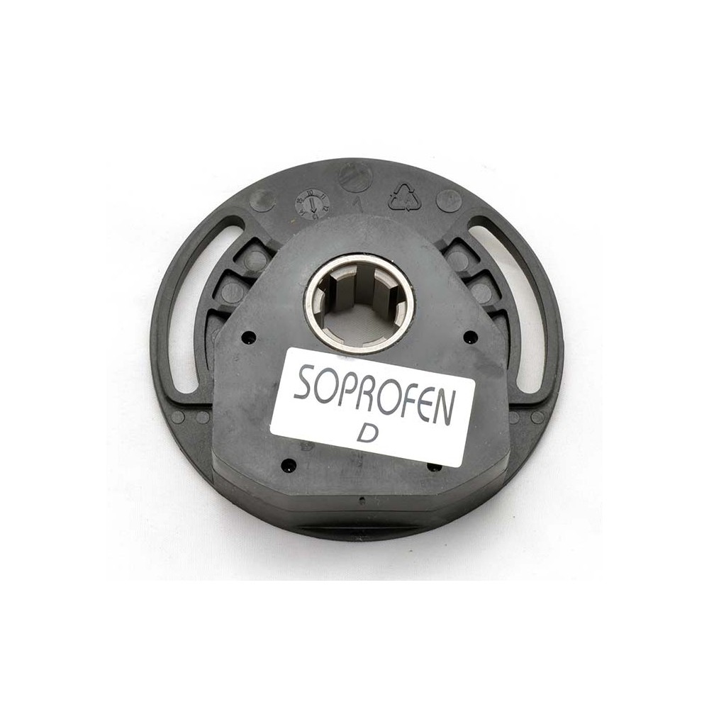 Treuil Soprofen Noir - 6 pans de 7mm - chrono VX18/22 - 100% Volet Roulant