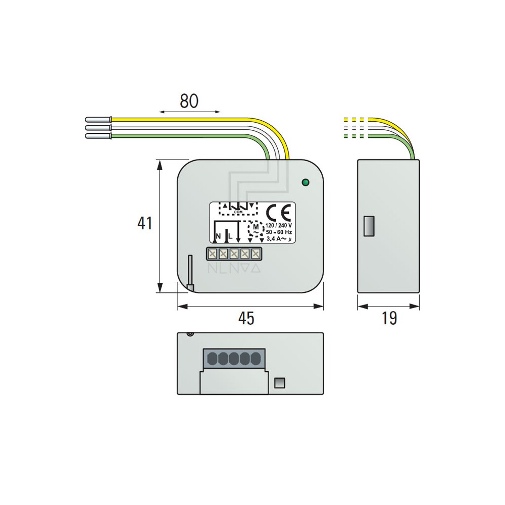 Micro-récepteur Hz VR Somfy RTS Simu Hz - 100% Volet Roulant