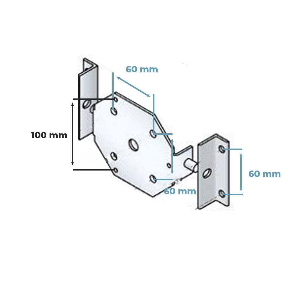Support moteur Simu DMI6 kit plaque - 100% Volet Roulant